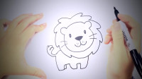 儿童简笔画:如何绘制卡通狮子 简笔画教学视频