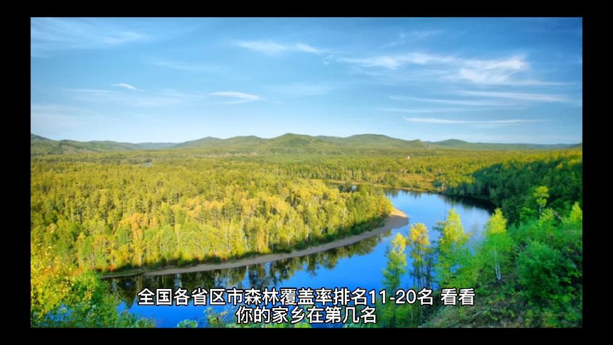 全国各省区市森林覆盖率11-20名