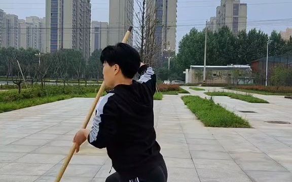 【武术运动】初级棍慢动作教学视频,简单易学