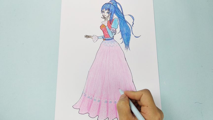 手绘精灵梦叶罗丽之穿舞衣的陈思思简笔画