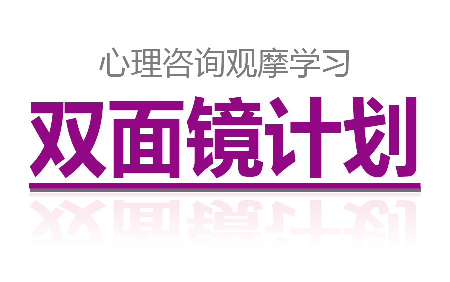 双面镜计划 心理咨询观摩学习