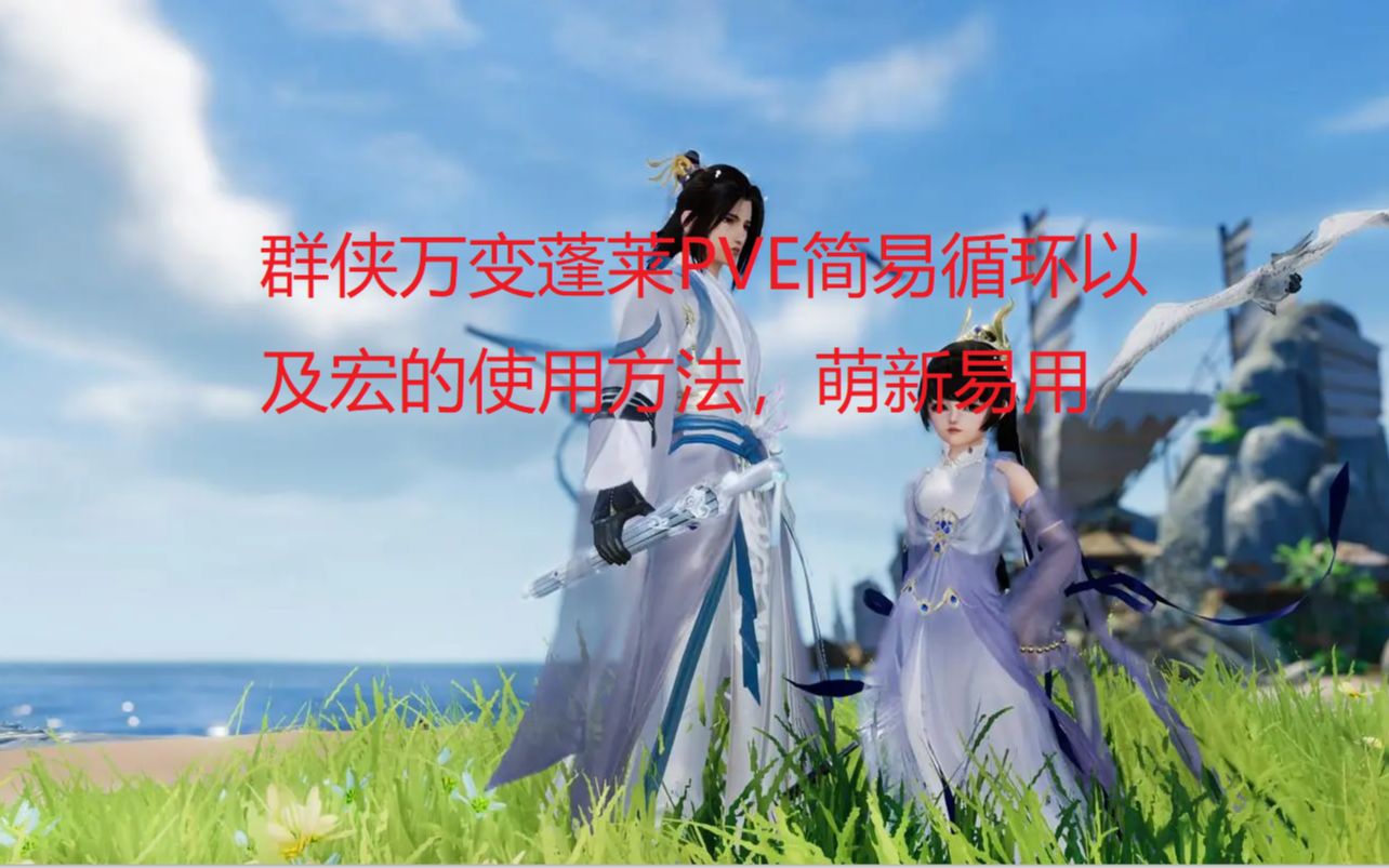 群侠万变蓬莱PVE简易循环以及宏的使用方法,萌新易用_剑网3