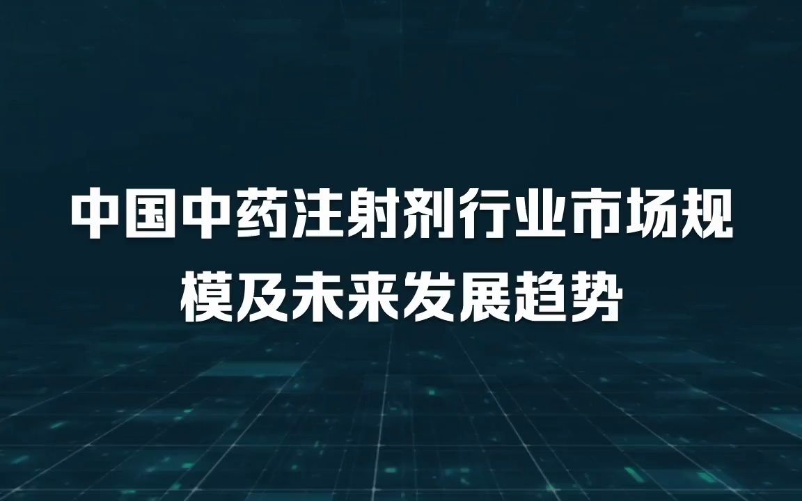 中国中药注射剂行业市场规模及未来发展趋势