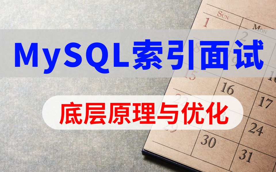 MySQL索引面试题|b树和b+树数据结构|innodb页结构|索引回表、索引...