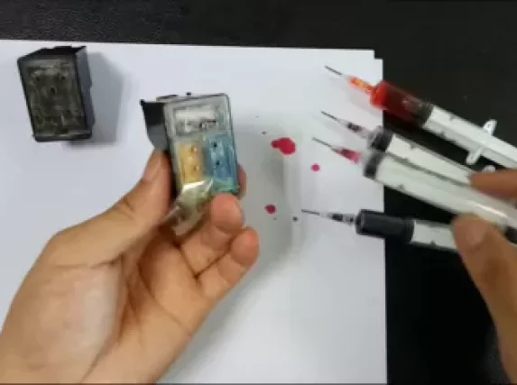 惠普大型连喷加墨水方法