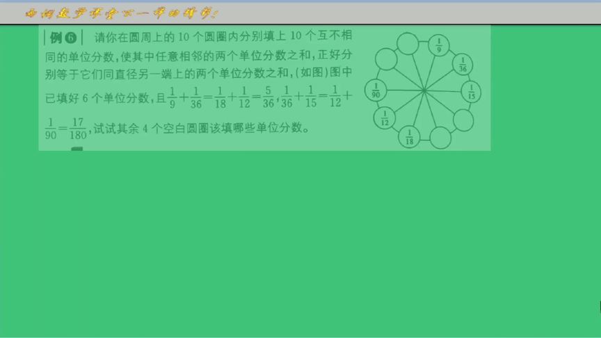 六年级数学培优竞赛——奇妙的分数单位6