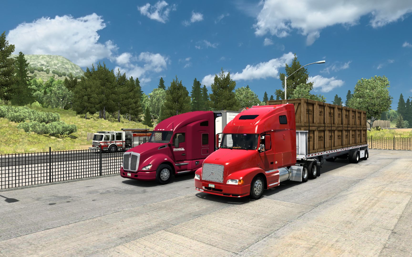 美国卡车模拟驾驶沃尔沃VNL660运输设备亚利桑那州-加州