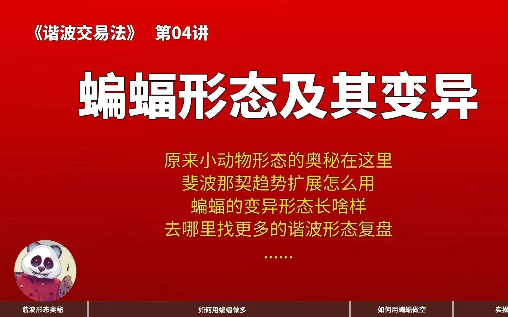 谐波交易法-第4讲:蝙蝠形态及其变异