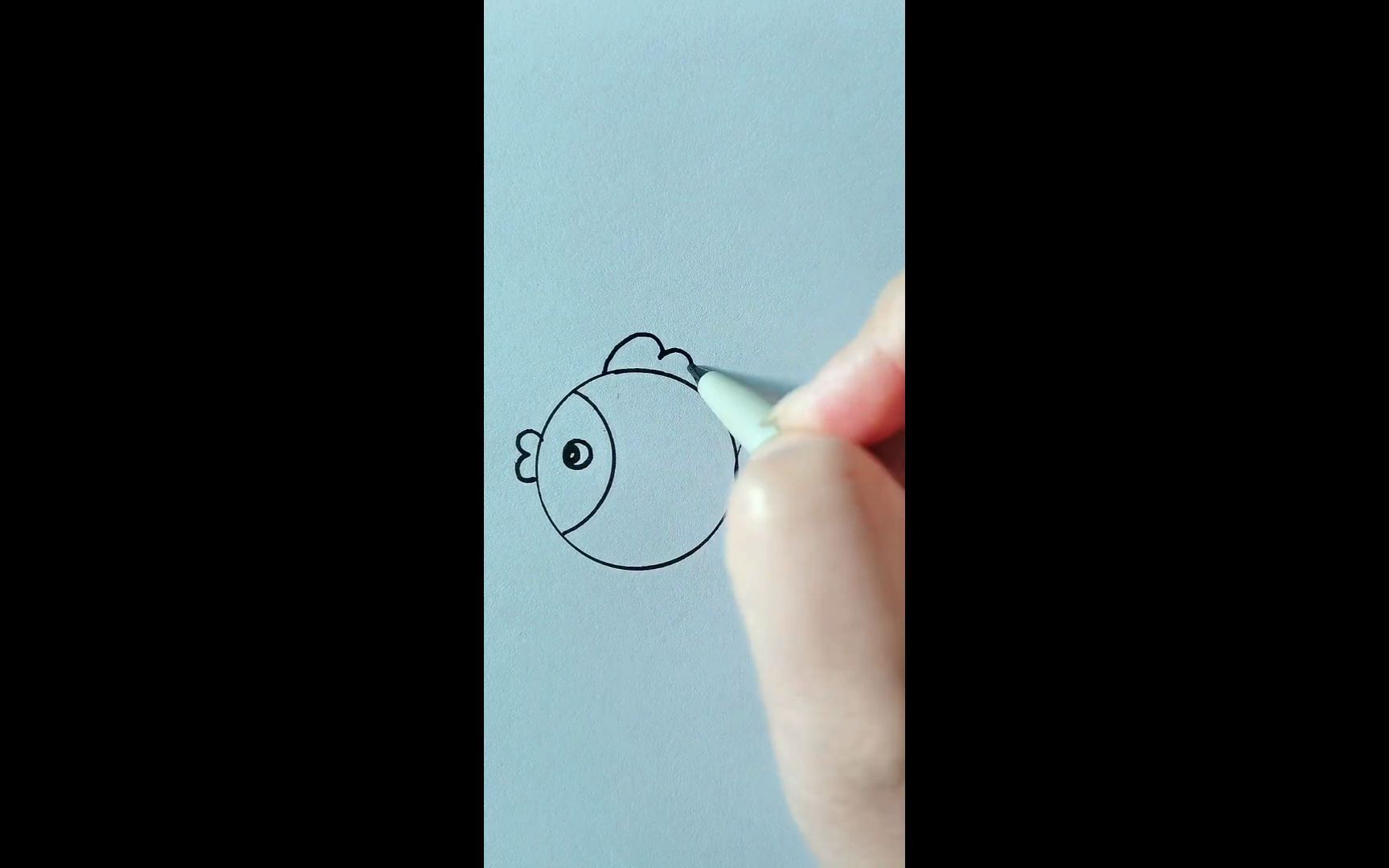 简笔画鱼#简笔画#简笔画教程#亲子简笔画