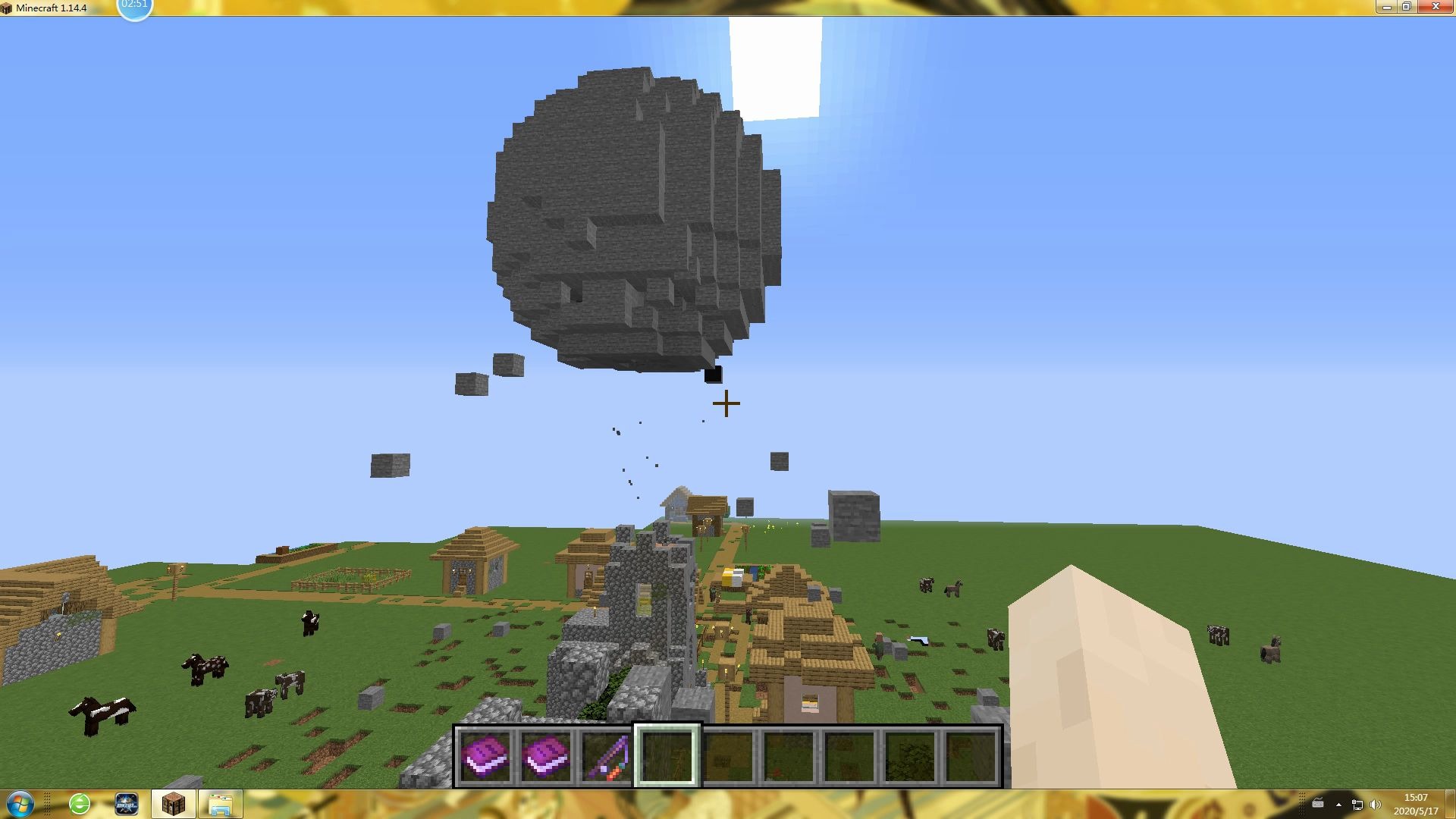 我的世界指令还原地爆天星!