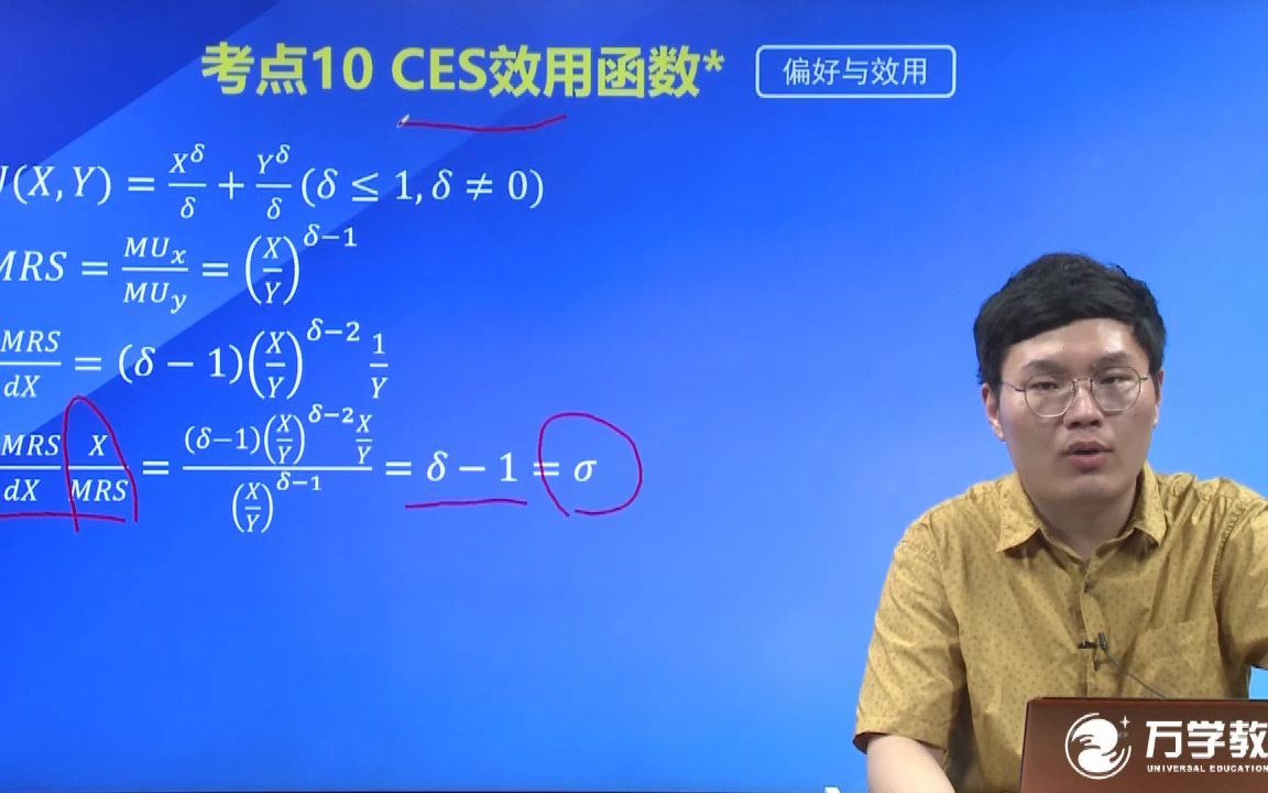 考点1-10:CES效用函数