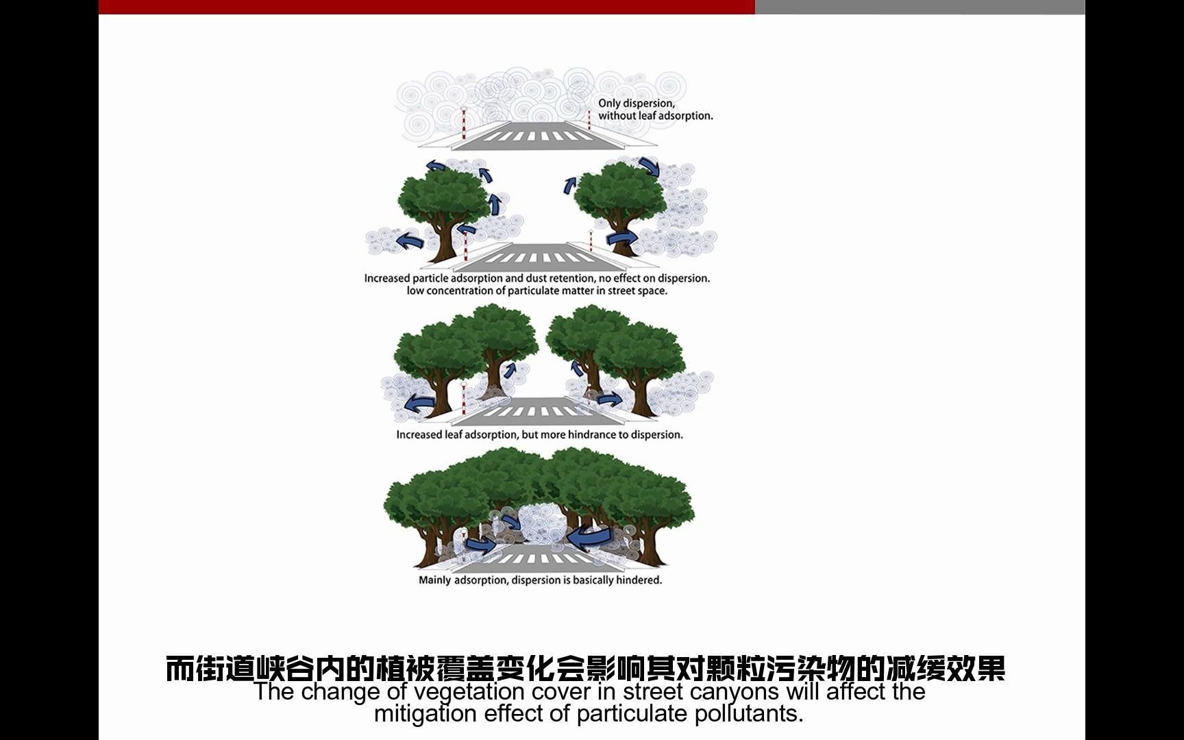 夏季行道树郁闭度对城市街道峡谷颗粒物衰减系数的影响