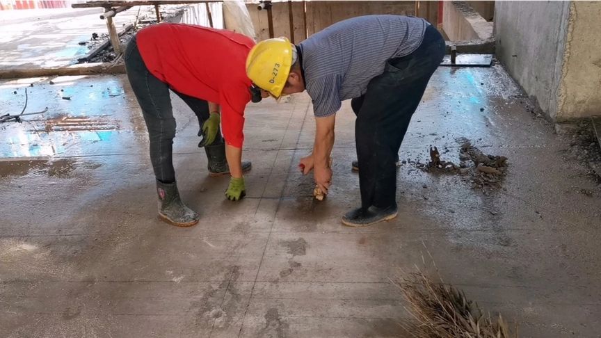 二结构放线你见过吗?施工员带你去看看,和一结构放线有啥不一样