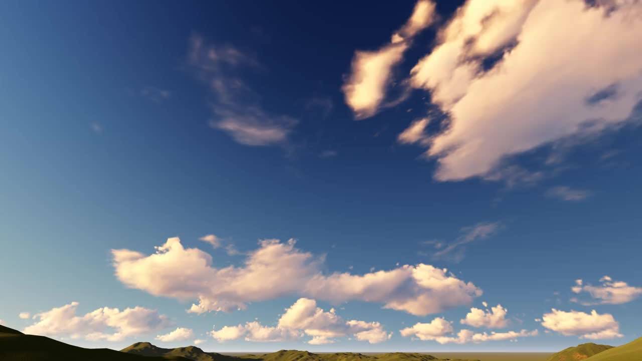 风景视频素材,蓝天白云背景视频,高清视频素材分享