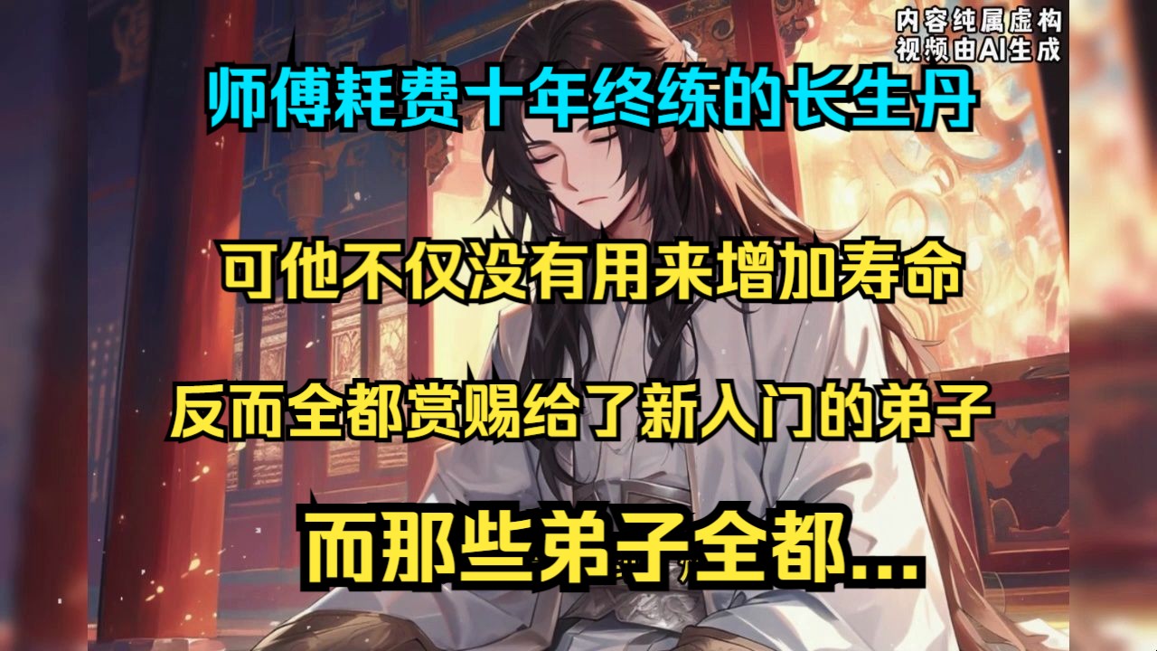 师傅耗费十年终练的长生丹,可他不仅没有用来增加寿命,反而全都赏赐...
