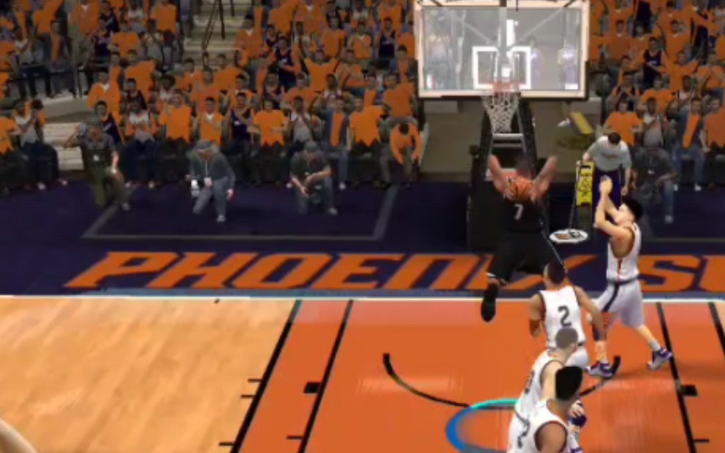 NBA总决赛篮网三巨头 杜兰特暴力扣篮NBA2k20手游版_NBA2K20