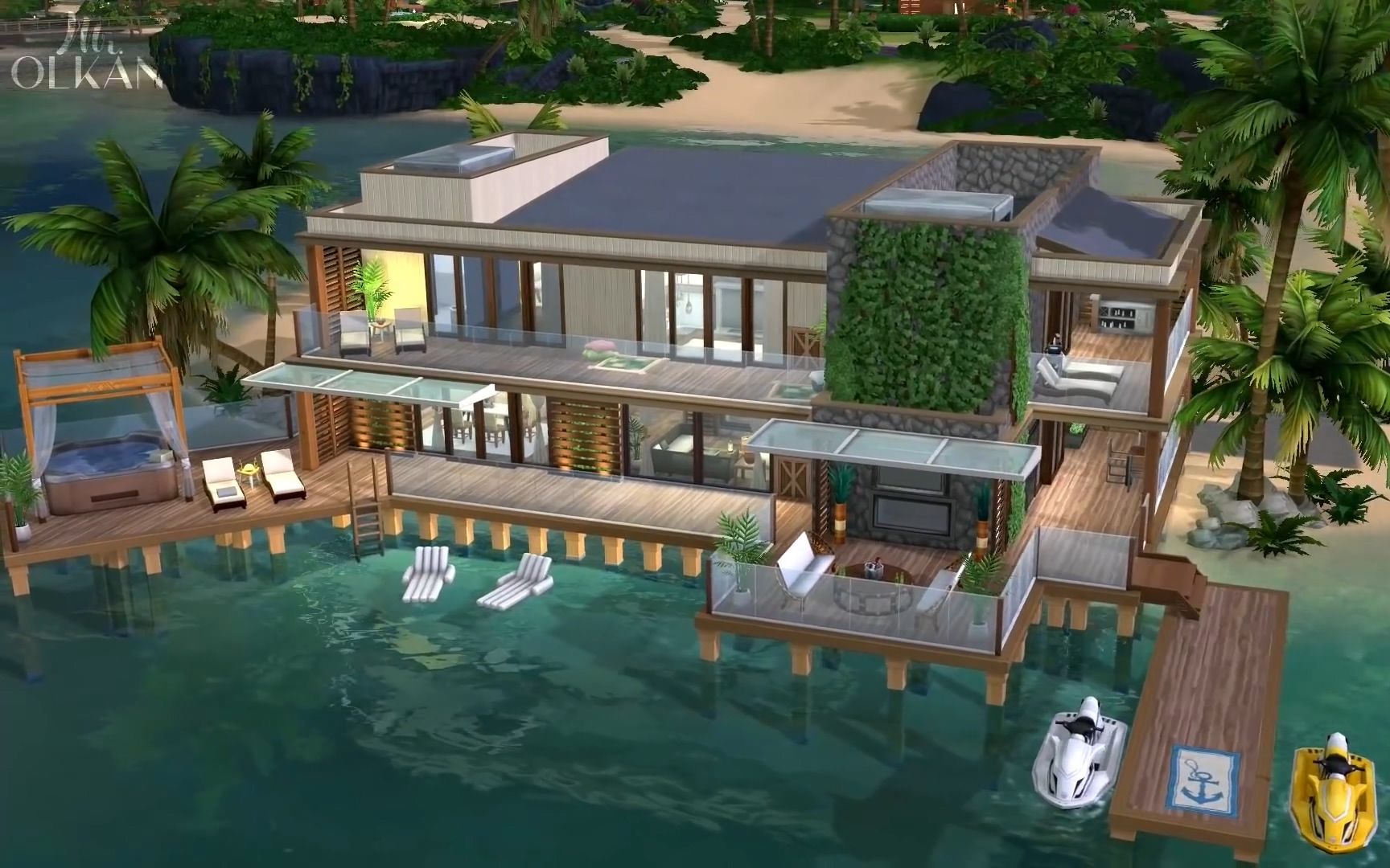 SIM4 模拟人生4 速建 现代风 海滨别墅 海岛 无mod 带下载