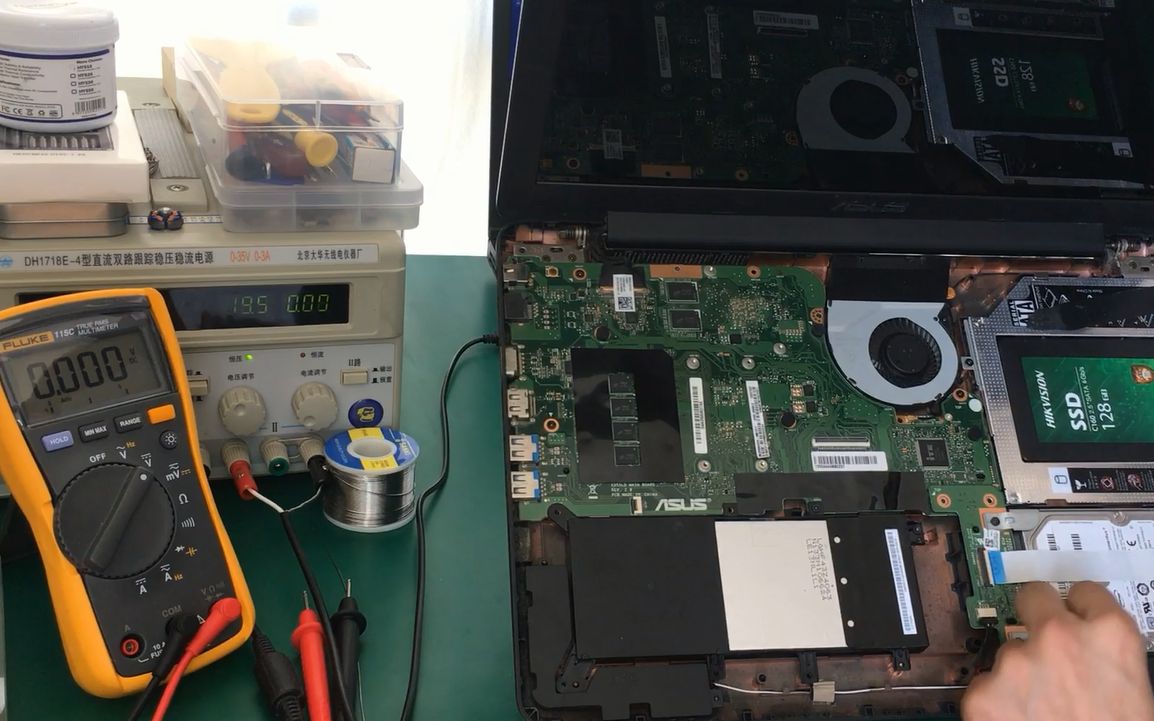 几个月未使用的ASUS K555L居然放坏了,维修哥带你一起揭开它的神秘...