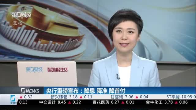 央行重磅宣布:降息 降准 降首付