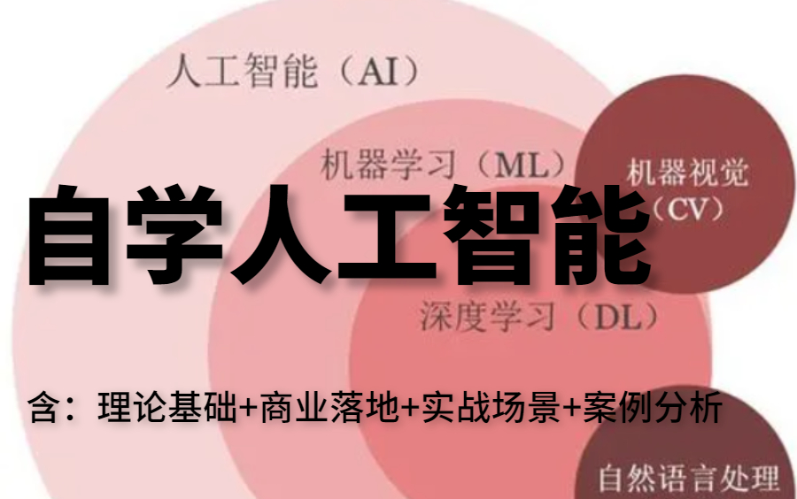 自学人工智能还得是这个教程!理论基础+商业落地+实战场景+案例分析...
