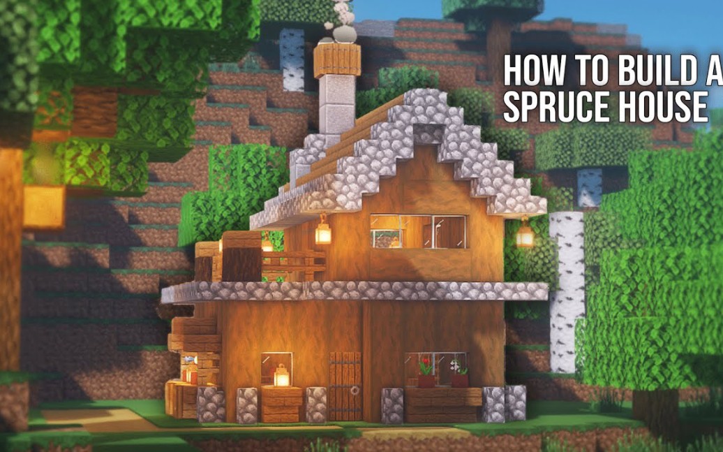 【Build Royale】minecraft搬运:如何建造云杉木生存小屋