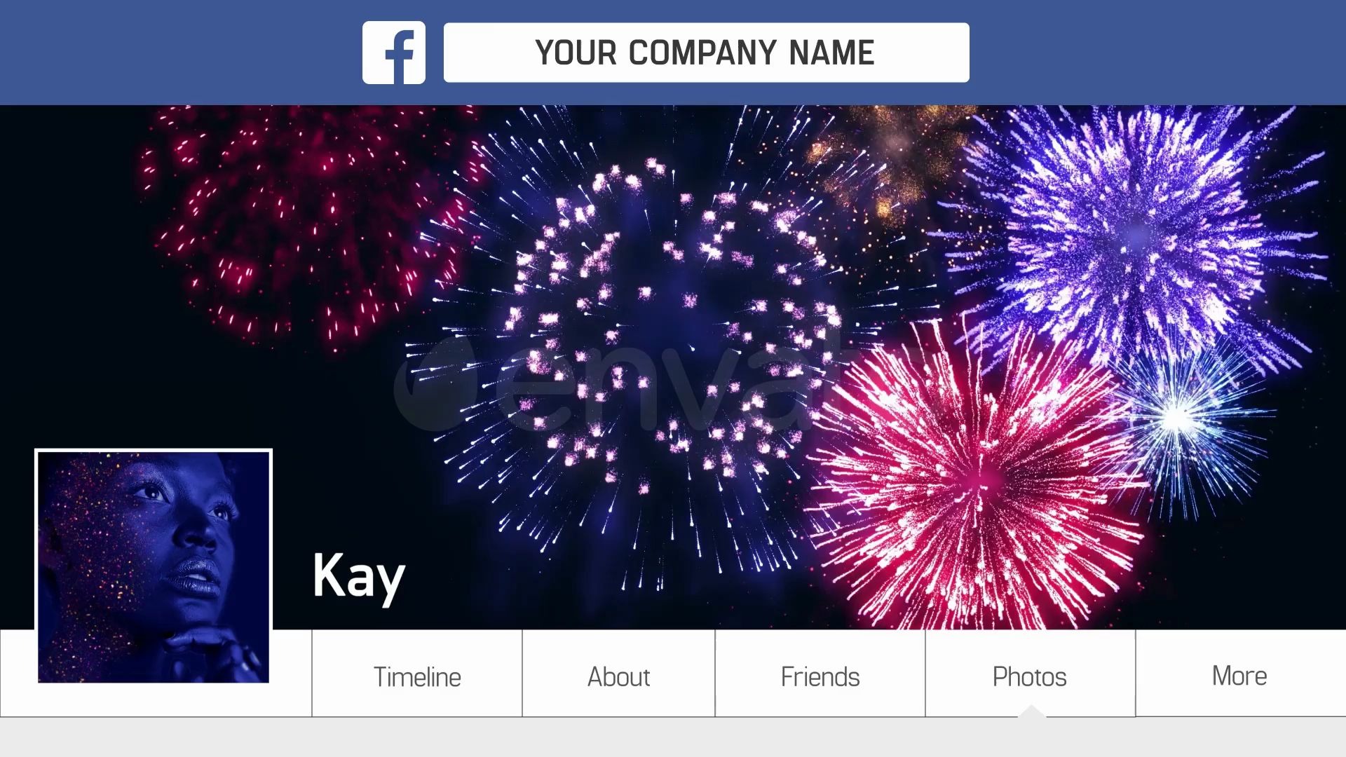 ...烟花粒子爆炸动画 Editable Fireworks Template + 视频素材2612285