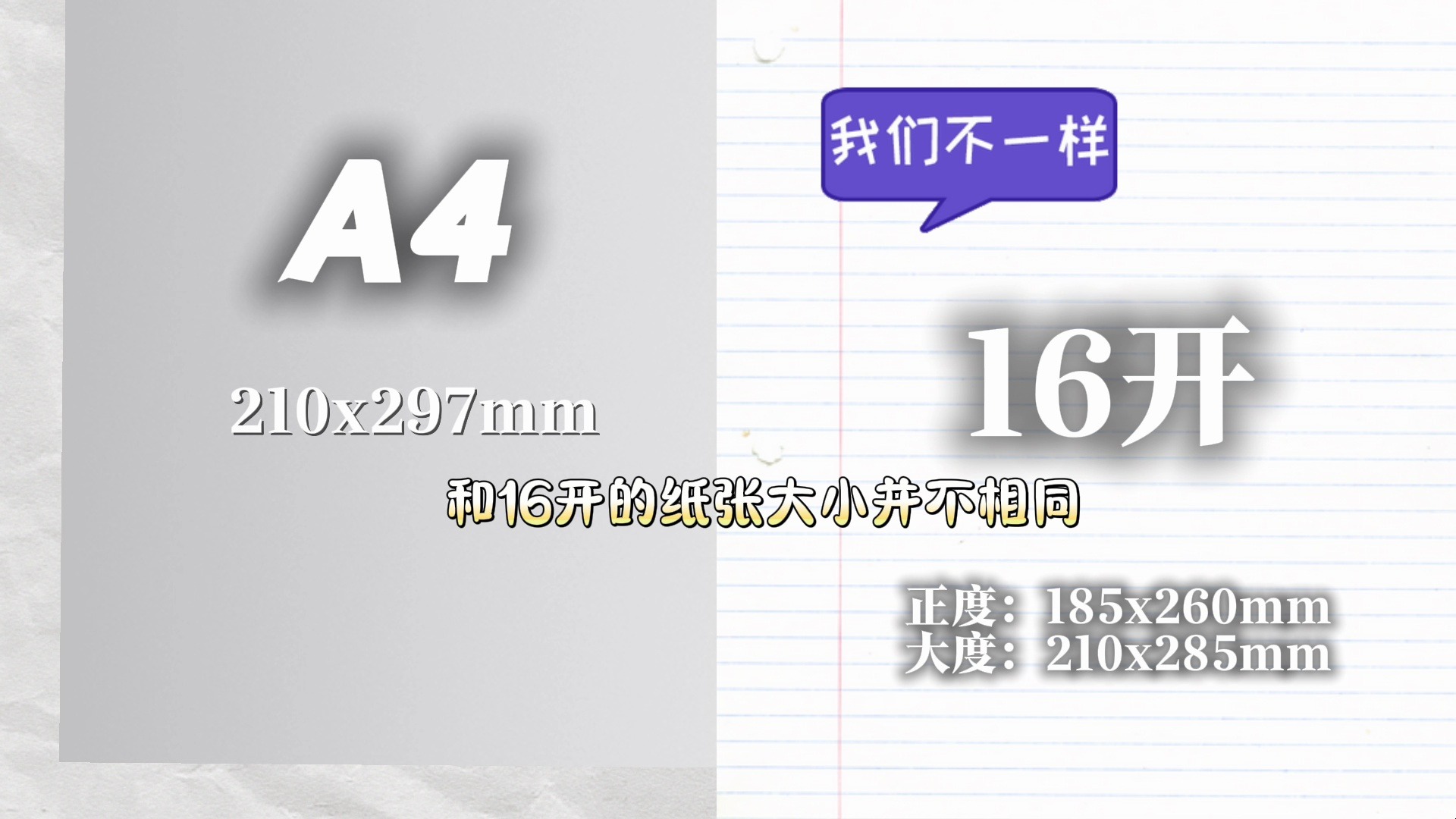 印刷时纸张大小咋选?你会区别A4和16开的纸吗