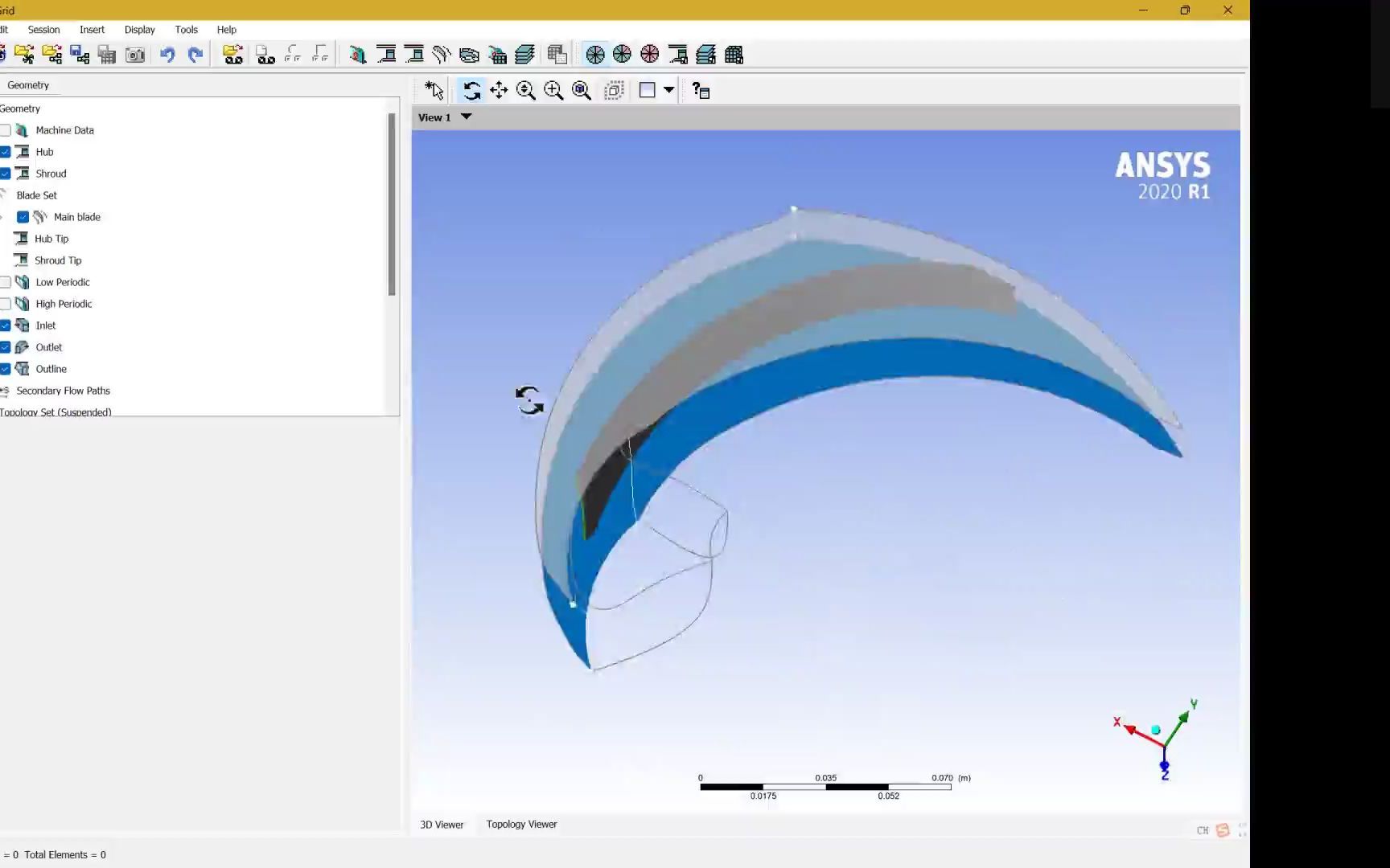 turbogrid画离心叶轮网格
