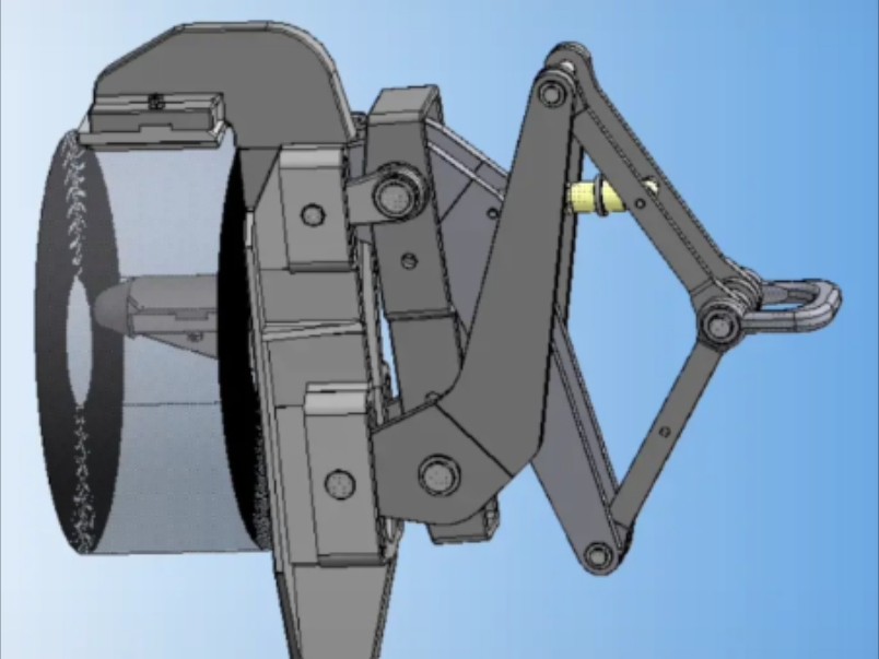 工业移动卷板材专用夹钳夹紧装置设计二三维模型图纸