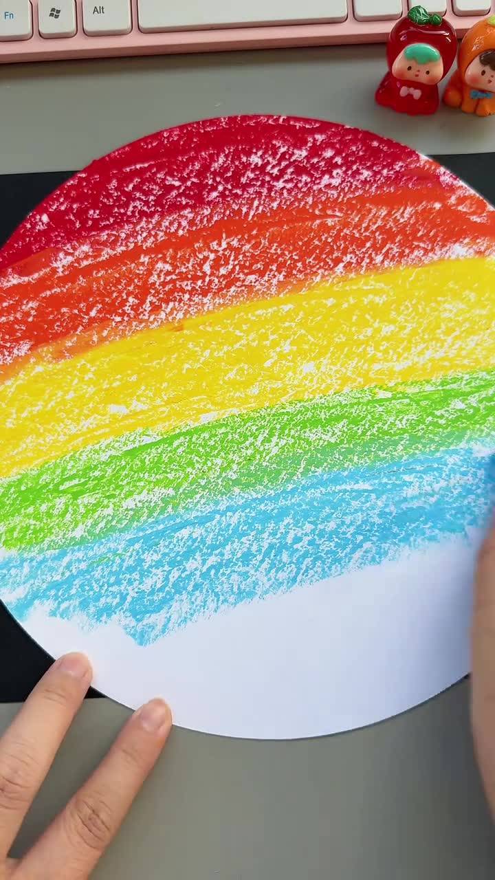 和我一起用油画棒画好看的创意画吧