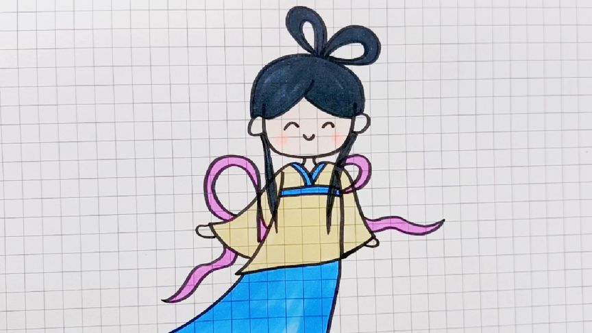 古风小美女简笔画