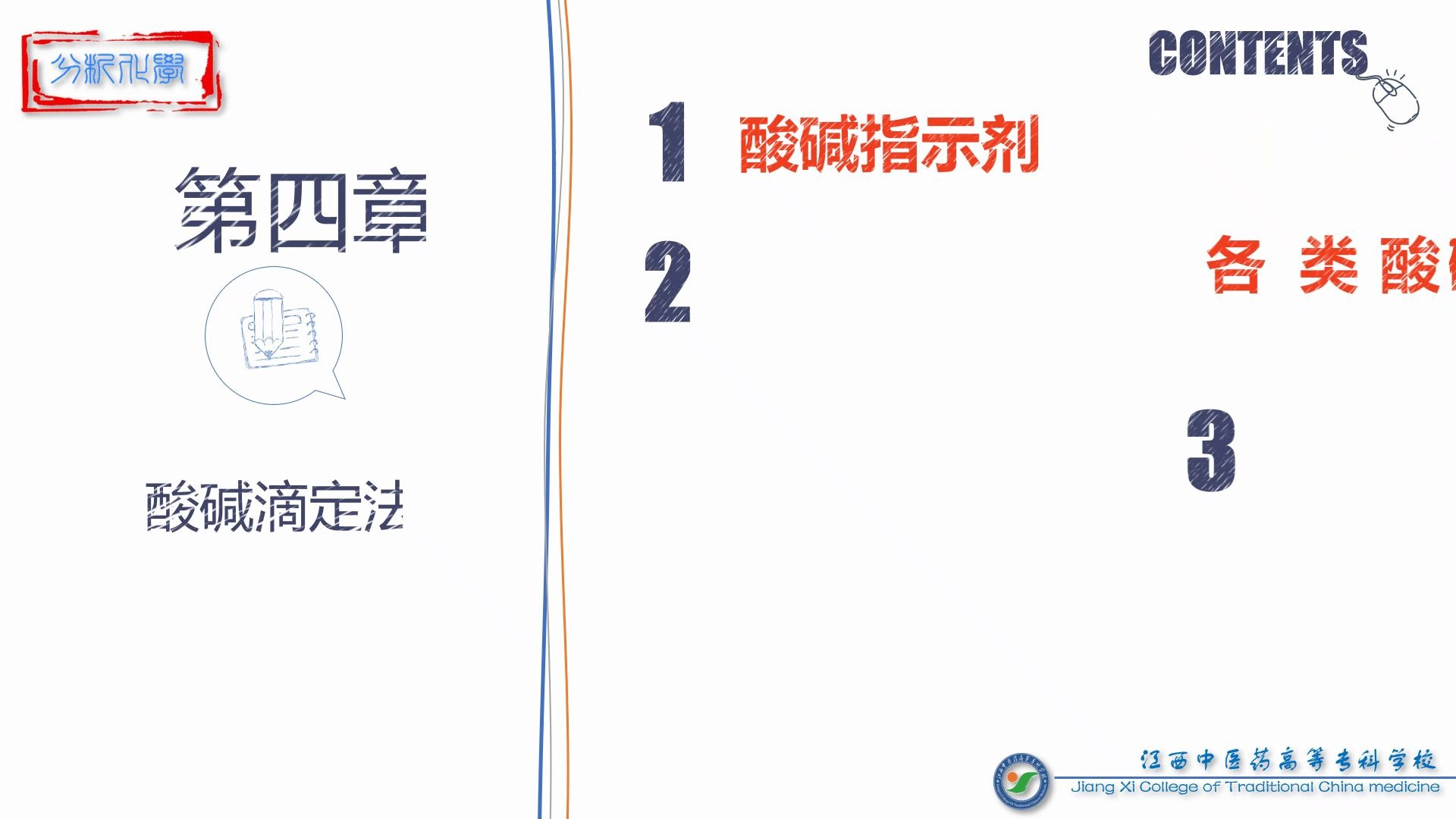 第十七讲:4.2.1各类酸碱滴定及指示剂的选择(强碱滴强酸或强酸滴强碱)