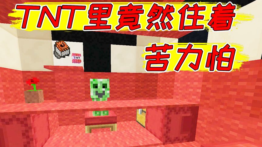 我的世界命令:TNT里面竟住着苦力怕,终于知道为什么TNT会爆炸!