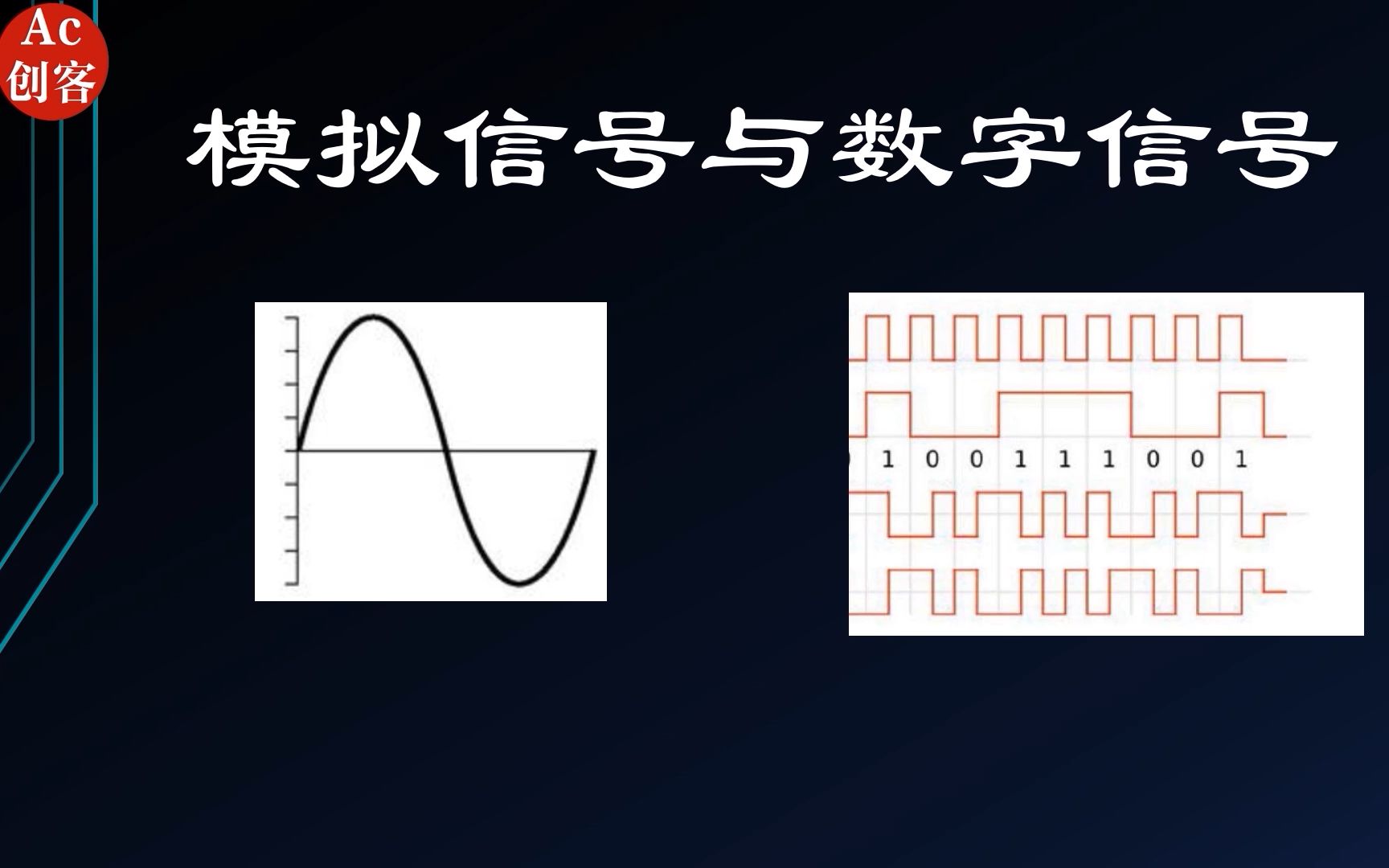 从零学电子:两种电信号你能分清吗,两分钟讲懂模拟信号和数字信号的...