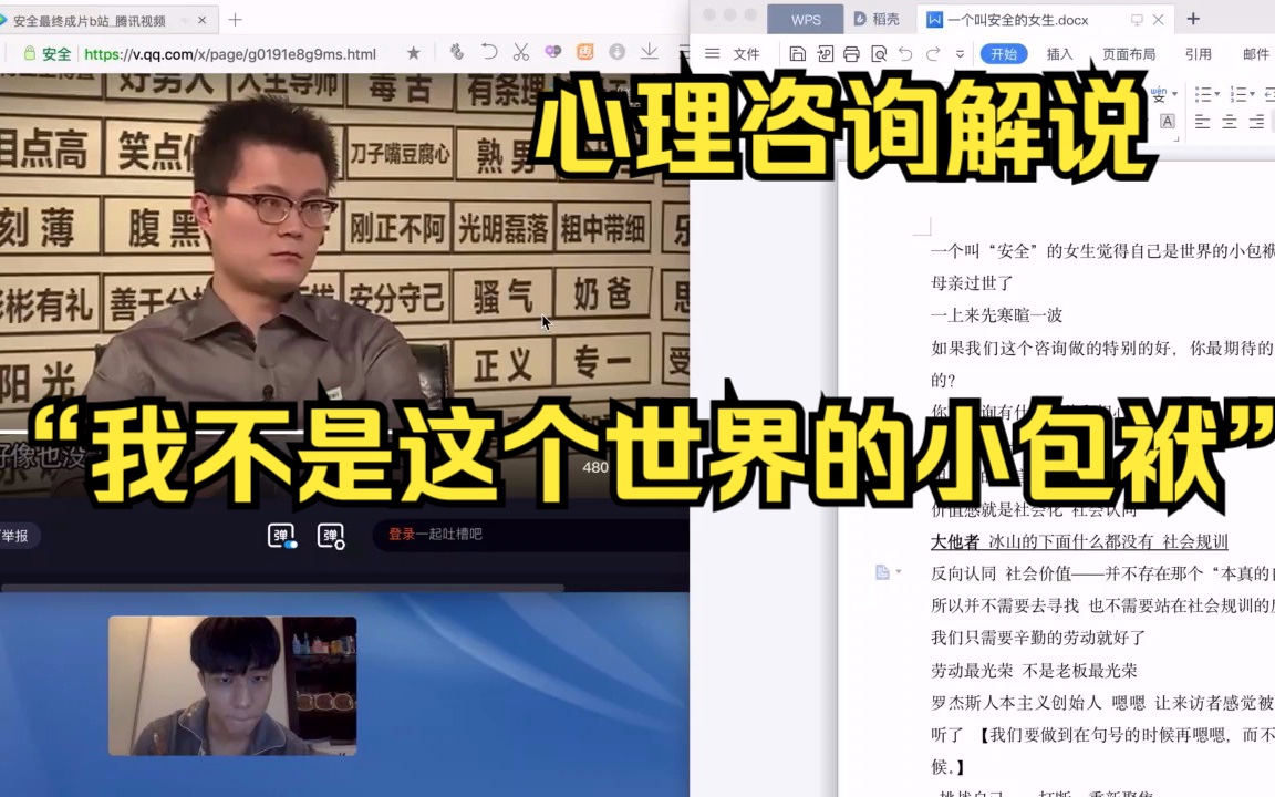 【心理咨询解说】李松蔚心理访谈之“我不是这个世界的小包袱”(下)