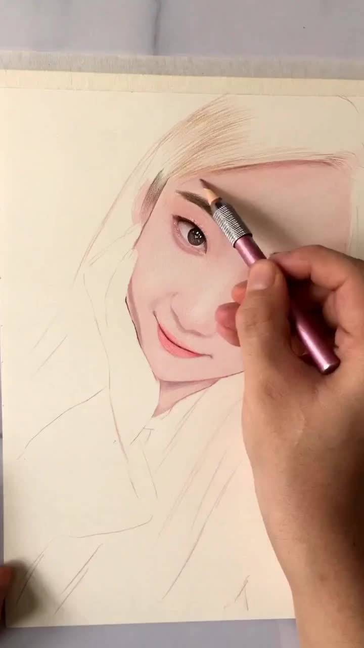 给网友画的一幅画 录了一段视频 给你们看下