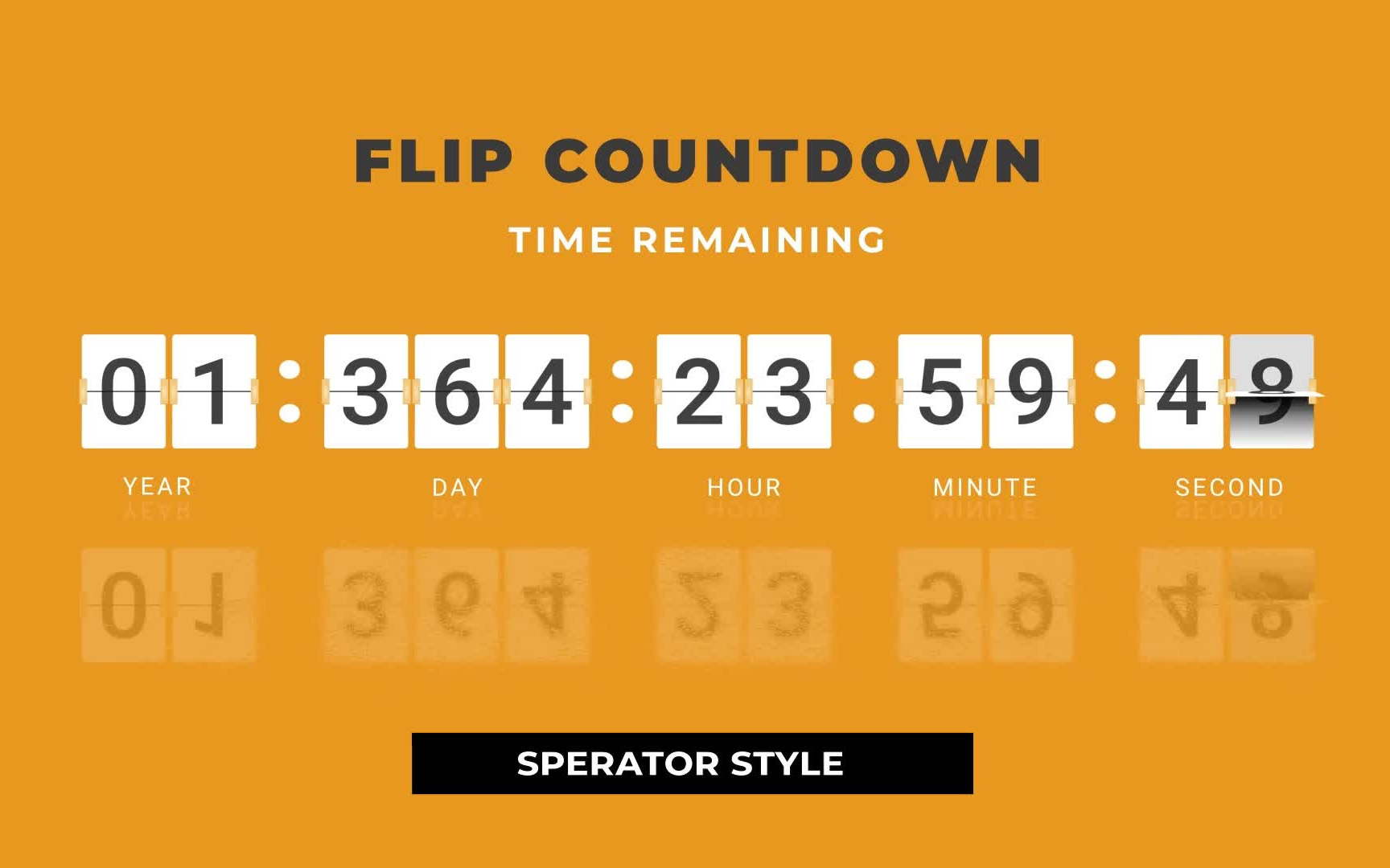 AE模板-翻页时钟翻页计时器体育比赛比分计时器科技发布会倒计时天数