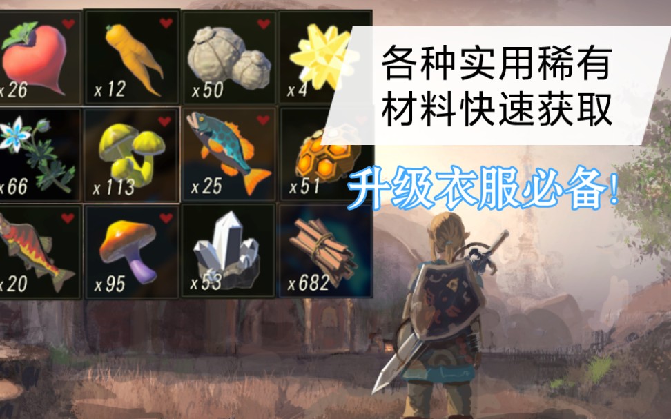 【塞尔达传说】各种实用材料,稀有材料获取地点合集!服装升级,料理...