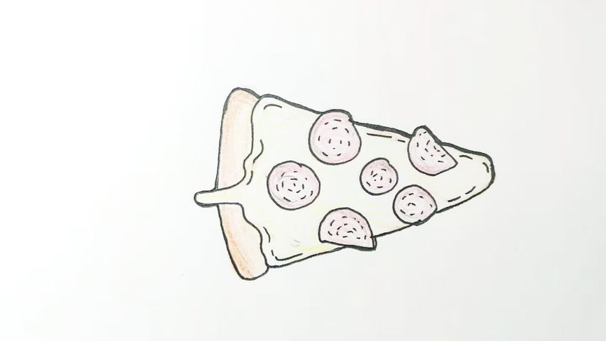 美食披萨的简单画法