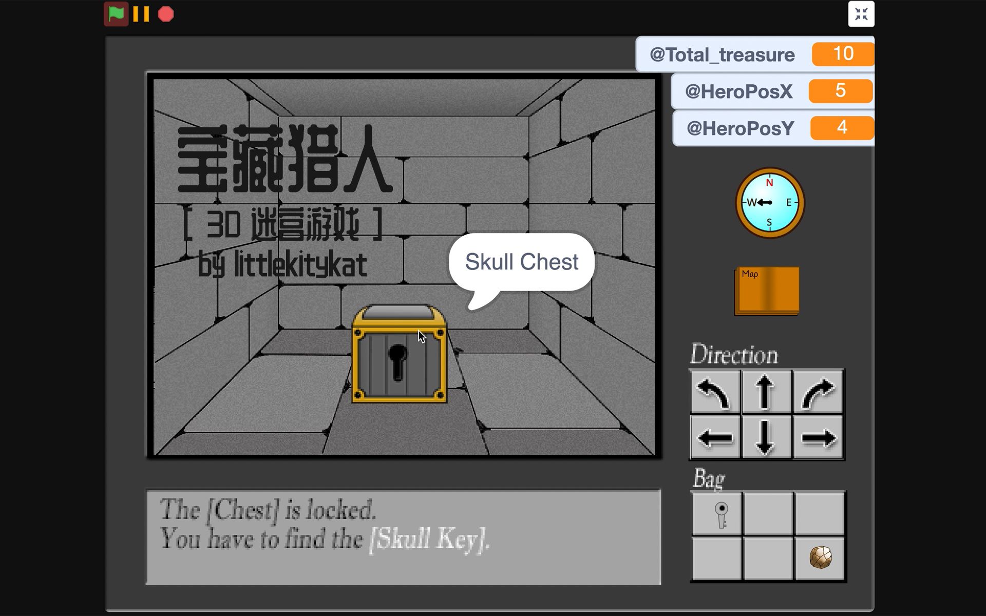 Scratch脑洞集:宝藏猎人【3D迷宫游戏】