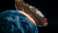 小行星撞击地球,瞬间把地球化作一片火海