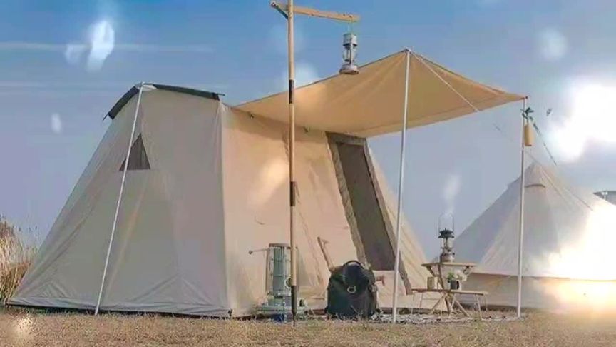 精致露营必备之春帐面料升级 320TC棉540克pvc夹网市帐底