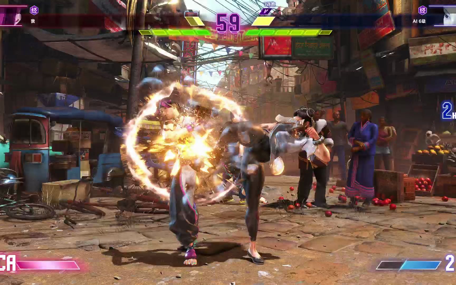 街霸6之鸡仔韩蛛俐大战6级AI春丽!