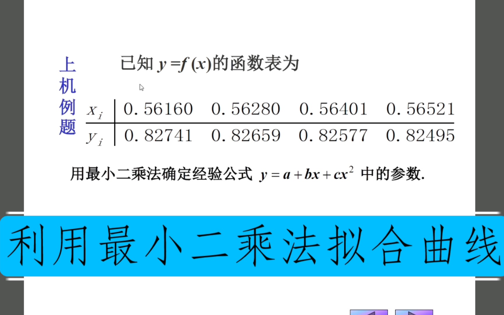 最小二乘法拟合曲线的MATLAB实现