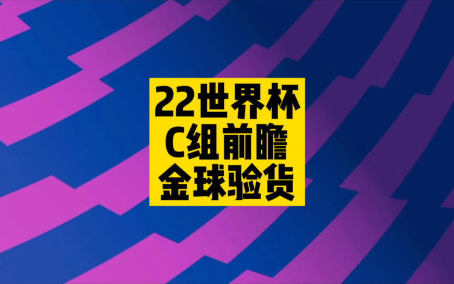 卡塔尔世界杯C组前瞻 金球验货