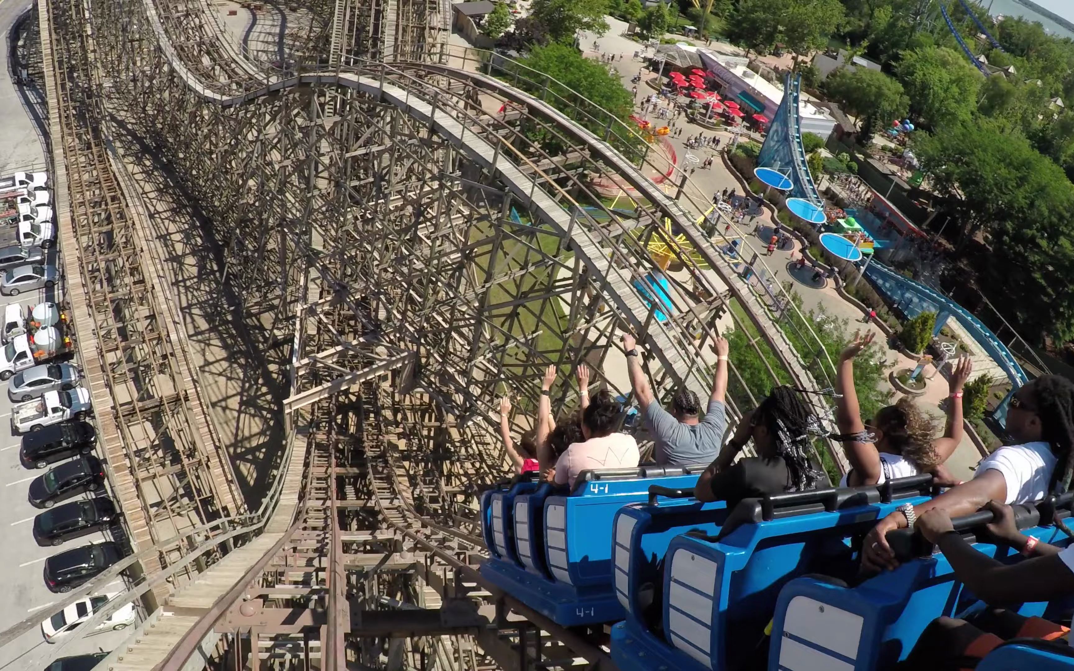 【4K】第一视角:双子座(Gemini)过山车|雪松点游乐园|ThemeParkHD