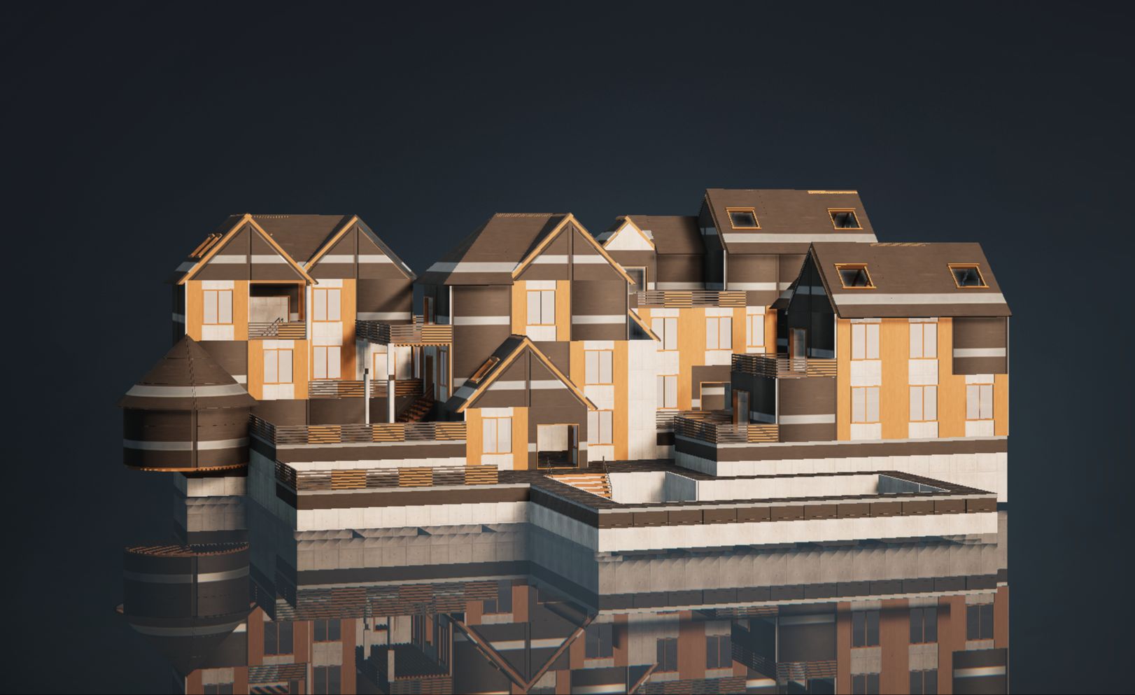 【七日世界/建筑家园】湖光小镇教程