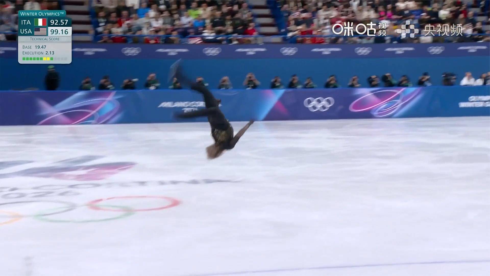 美国名将马里宁再度上演冰上后空翻 拿到200.03超高分