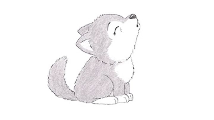 简笔画教程:3分钟教你画 萌萌的哈士奇幼犬,很简单!
