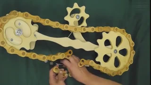 链条传动原理,机械中经常见到的结构,这里看着却很特别